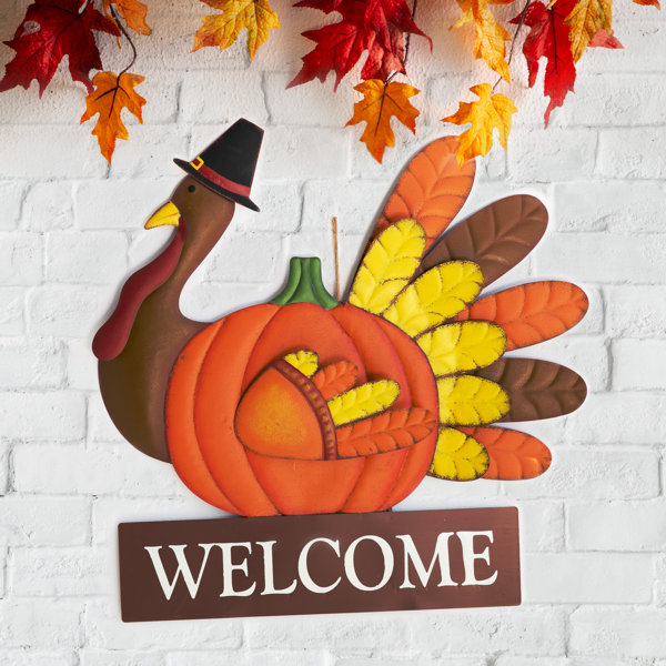 The Holiday Aisle® Jesmond Turkey Welcome Sign Garden Stake & Reviews ...