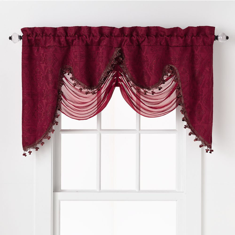 Astoria Grand Munsell Damask Swag 56'' Window Valance & Reviews | Wayfair