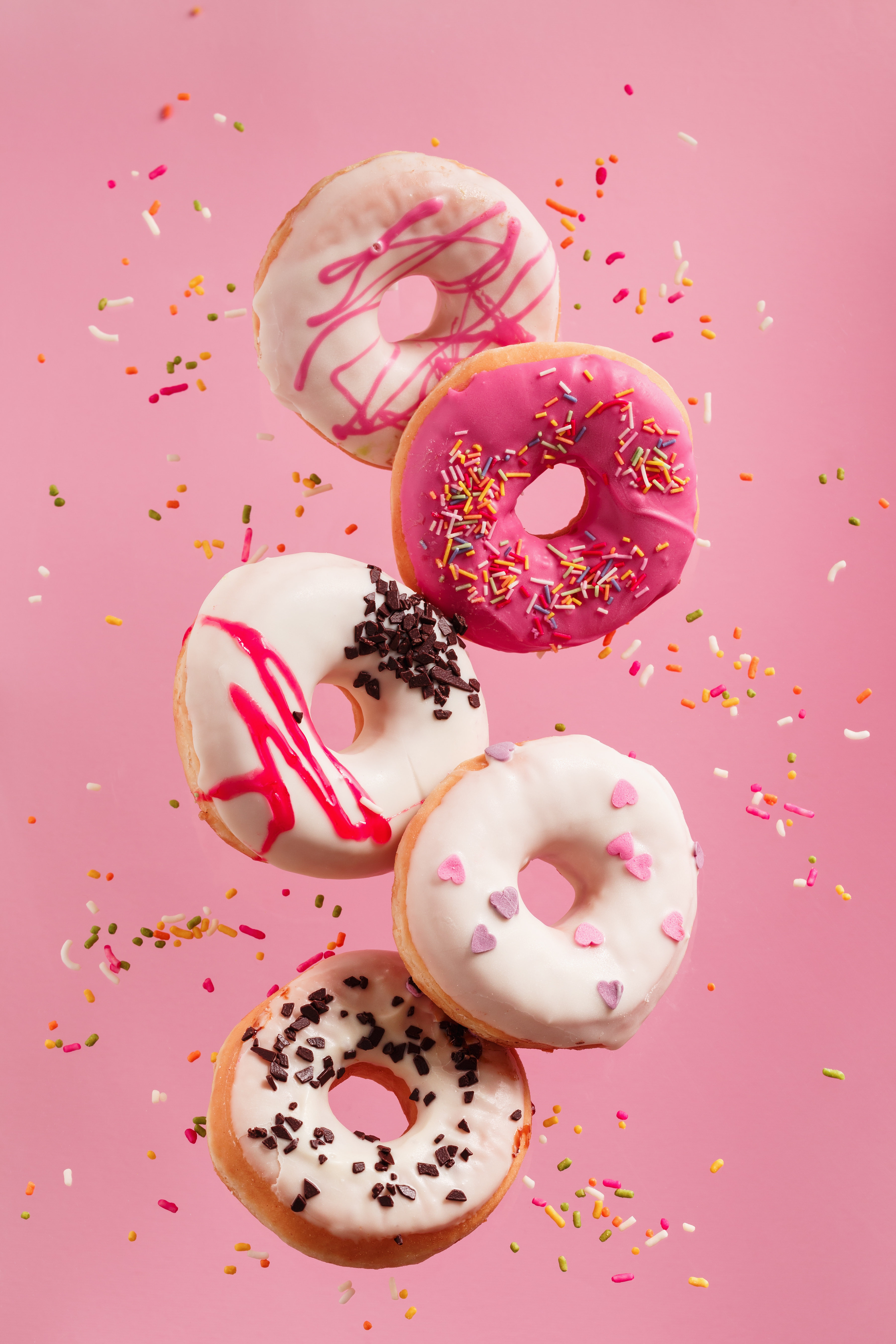 Ebern Designs Decorated Doughnuts by - Wrapped Canvas Photograph | Wayfair