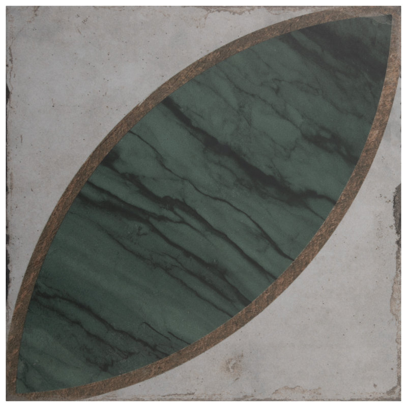 Merola Tile Renaissance Deco 8" x 8" Porcelain Patterned Wall & Floor ...