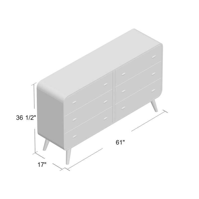Wade Logan® Kegan 6 - Drawer Dresser & Reviews | Wayfair