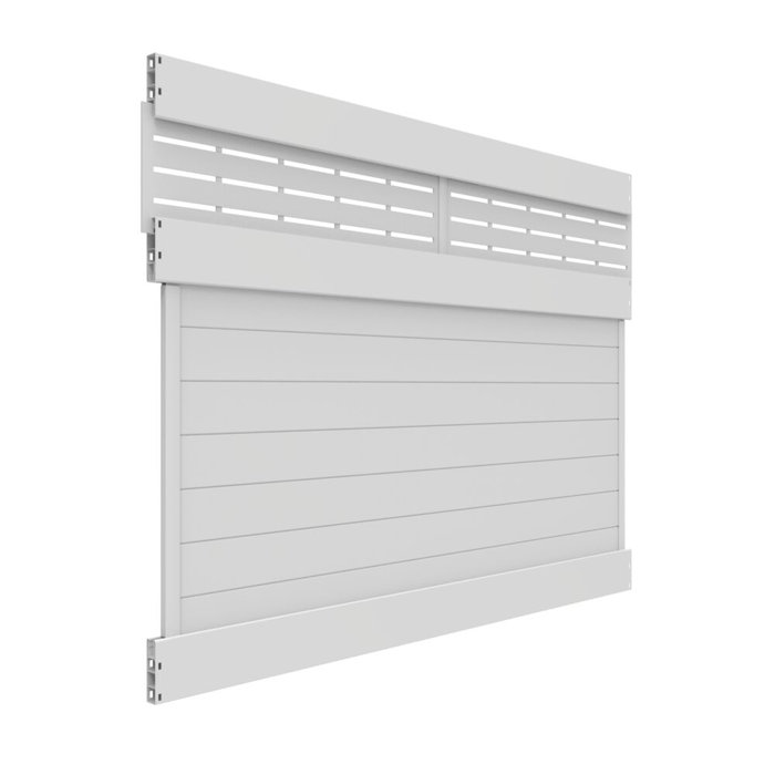 Barrette Outdoor Living Horizontal Fence Boardwalk White Vinyl Panel ...