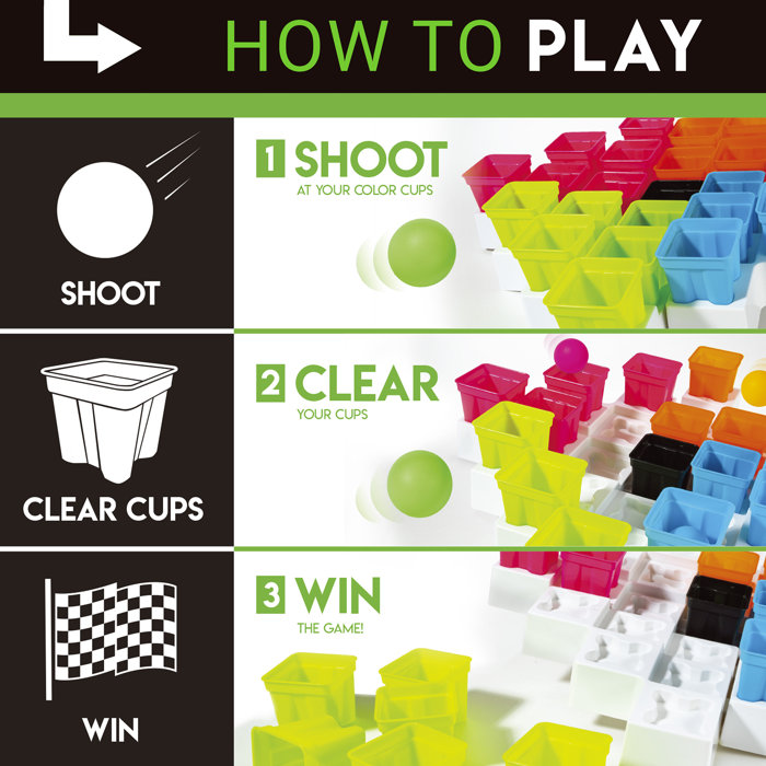 Franklin Sports Battle Buckets Pong Game - Fast Paced Four Player Ping ...