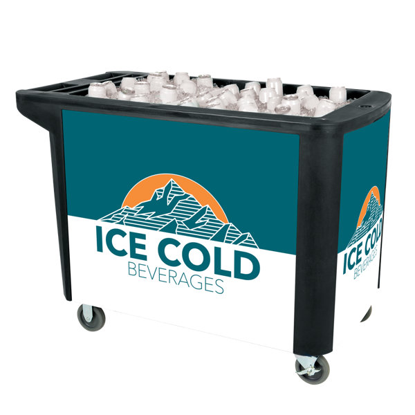 Iowa Rotocast Plastics 136 Qt. Push Cart Elite Cooler | Wayfair