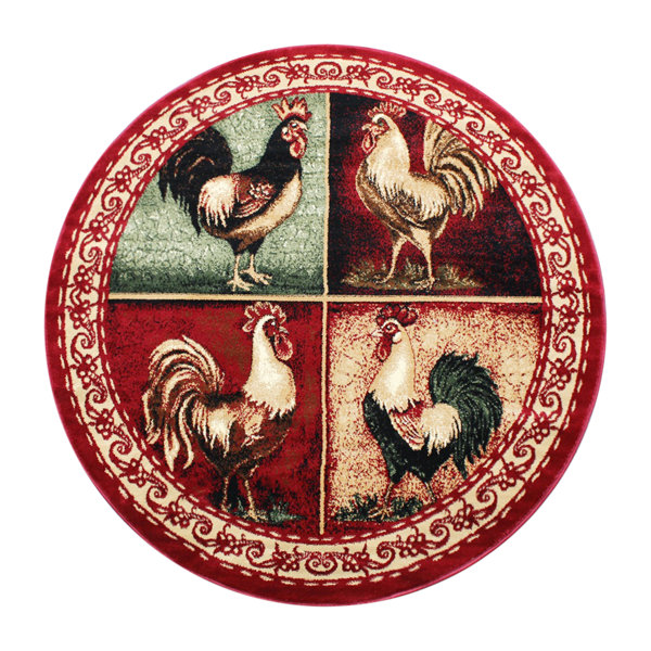Rosalind Wheeler Betria Rustic Cabin Style Vintage Rooster Themed Area ...