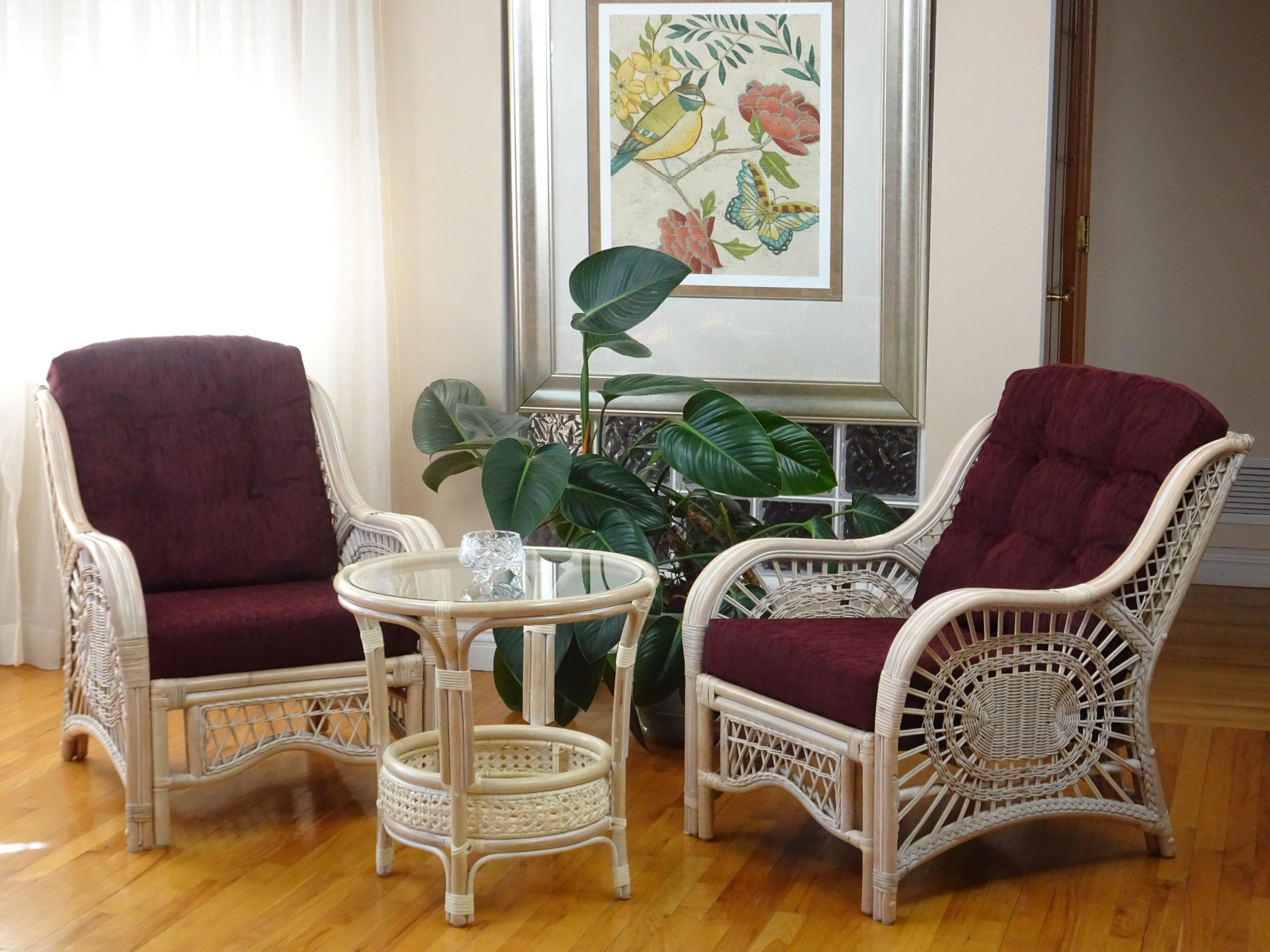 Bay Isle Home Zooey 2 Piece Malibu Living Chairs Natural Rattan Wicker ...