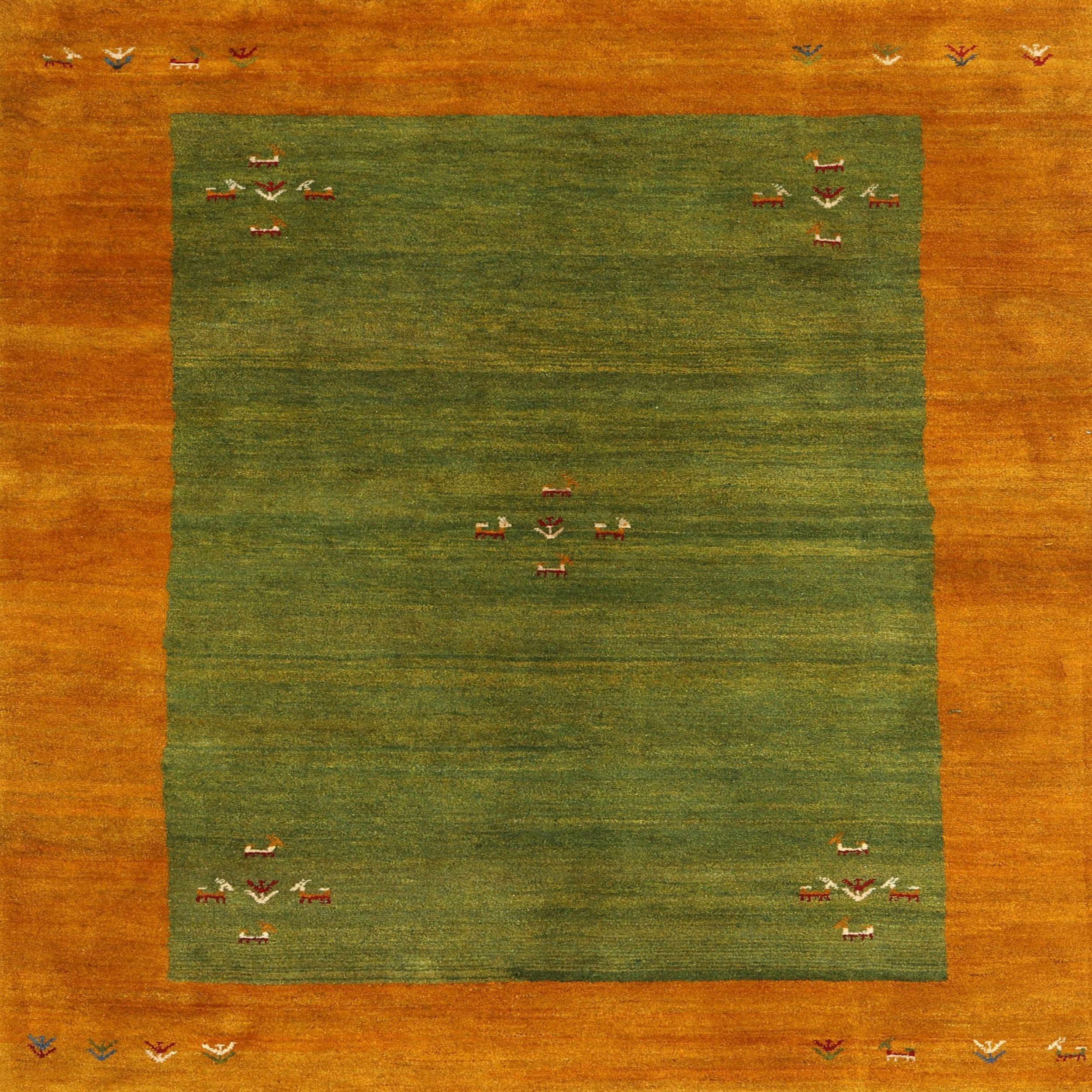 World Menagerie Crymble Green/Orange Rug | Wayfair