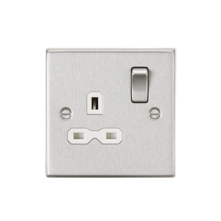 Knightsbridge 13A 1G DP Switched Socket - Square Edge | Wayfair.co.uk