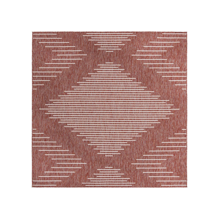 Union Rustic Light Red Indoor/Outdoor Rug | Wayfair