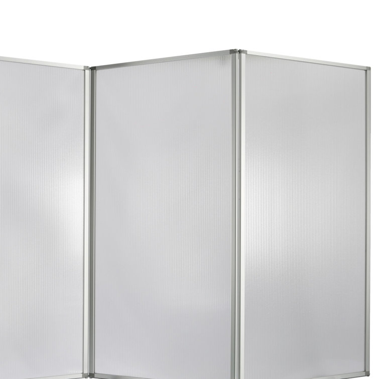 Benjara Accordion Style Plastic Inserts 3 Panel Room Divider With ...