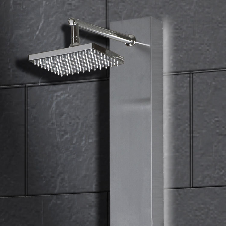 Ariel Bath Stainless Steel 70" Shower Panel Diverter/Thermostatic ...