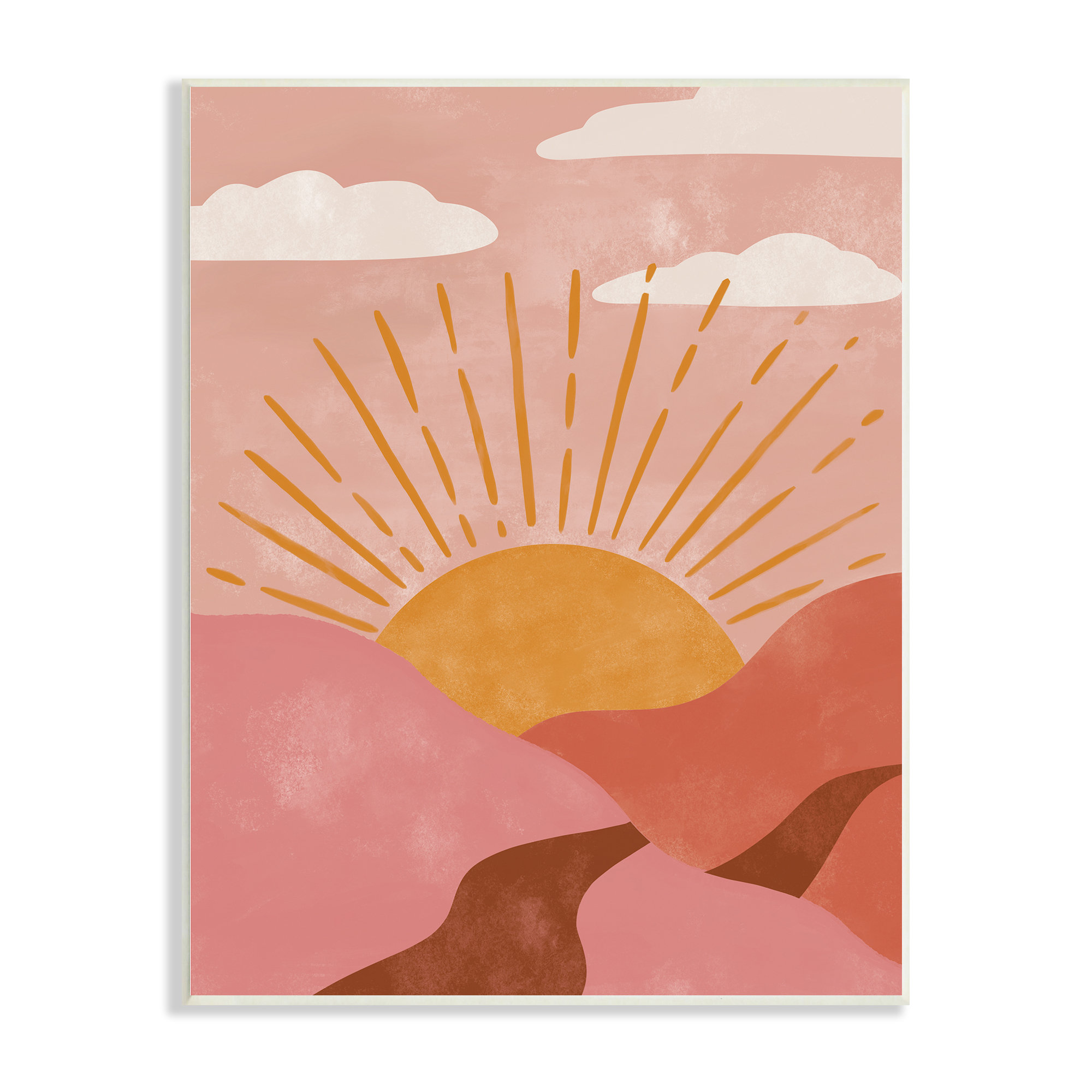 Stupell Industries Boho Desert Sun Setting Beneath Mountain Path by ...