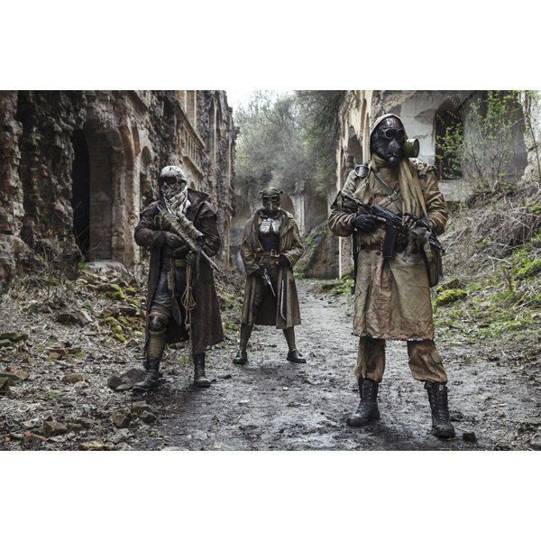 Posterazzi Post-Apocalypse Survivors In Tatters And Gas Mask On The ...