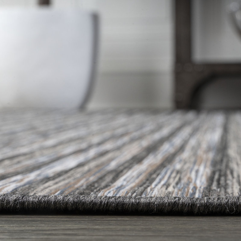 Longshore Tides Amold Dary Gray Indoor/Outdoor Rug | Wayfair