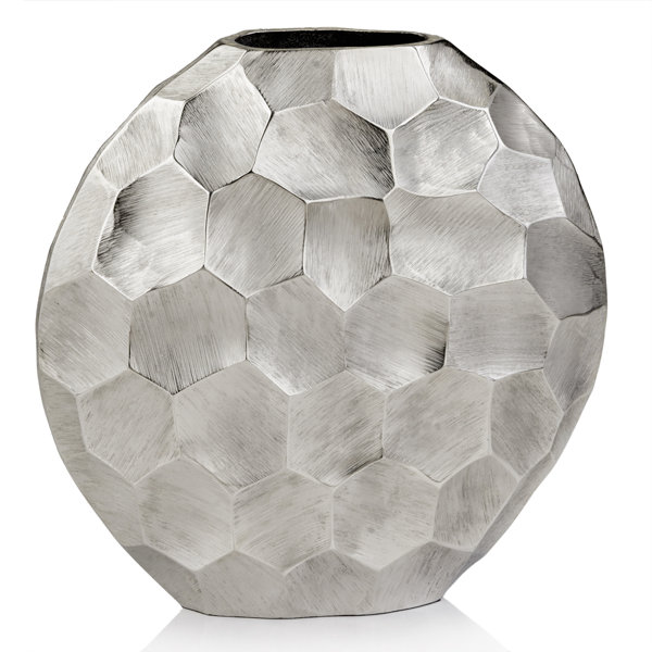 Silver-round-vase | Wayfair