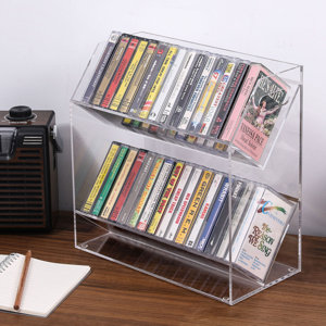 Latitude Run® 2 Tier Acrylic Multimedia Media Shelves | Wayfair