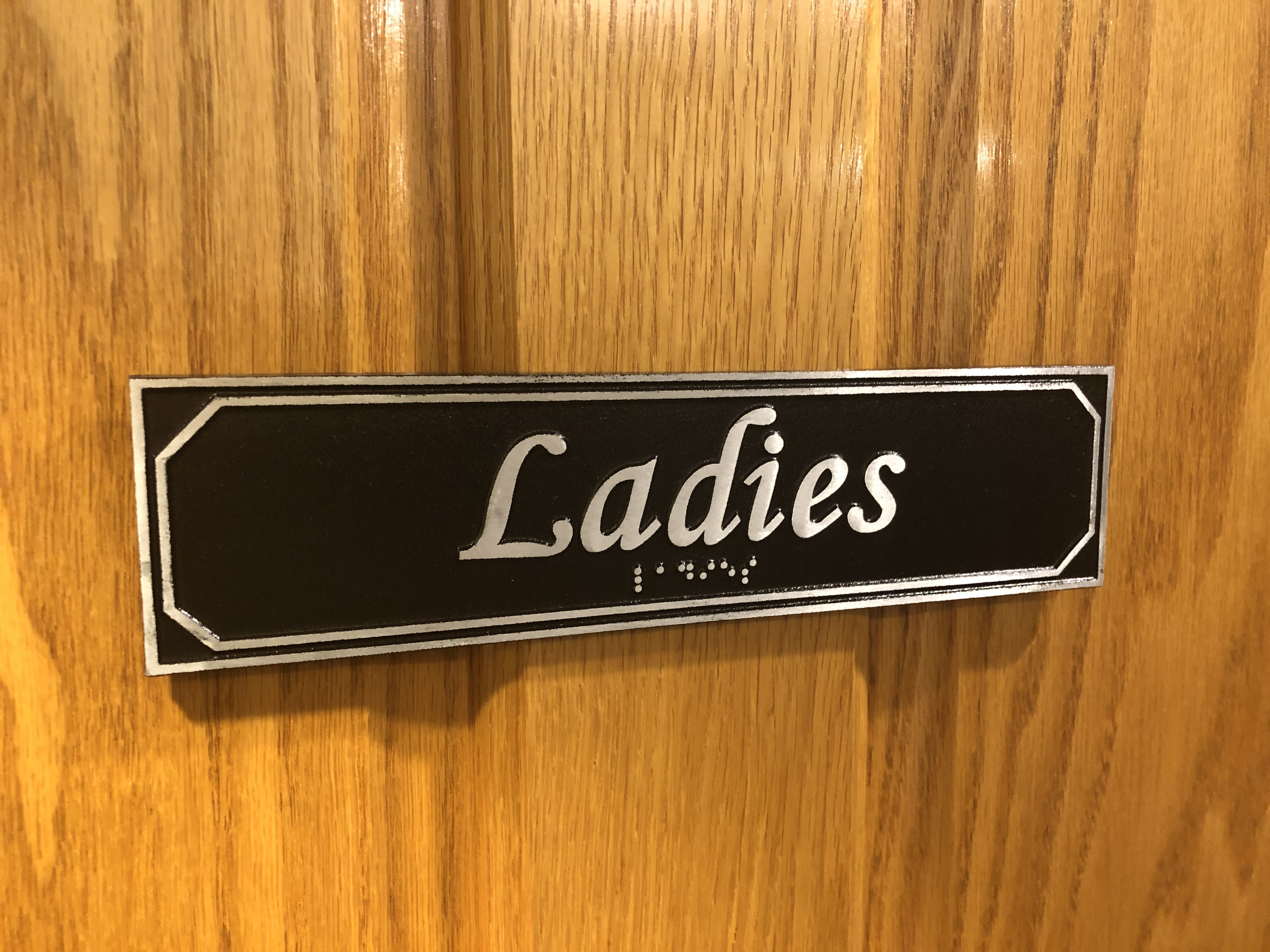 KCastings,Inc. Aluminum Ladies Door Sign with Braille | Wayfair