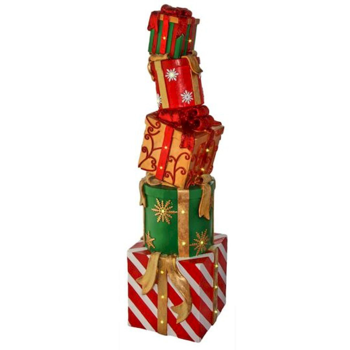 The Holiday Aisle® Calv LED Lit Assorted Presents Stack Lighted Display ...