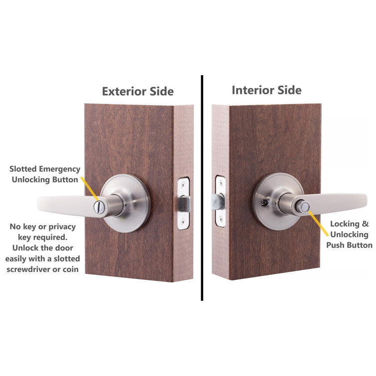 Copper Creek Daley Privacy Push Button Door Lever & Reviews | Wayfair