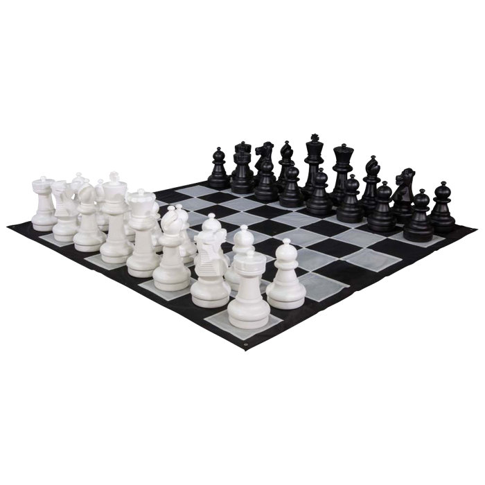 MegaChess 25" Giant Plastic Chess Set with Quick Fold Nylon Board ...