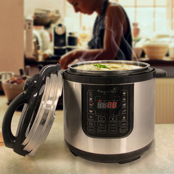 Mega Chef 8-Qt. Digital Pressure Cooker & Reviews | Wayfair