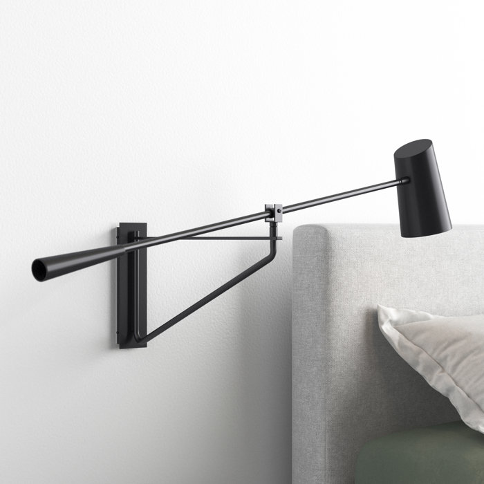 AllModern Eros Steel LED Swing Arm Sconce | Wayfair