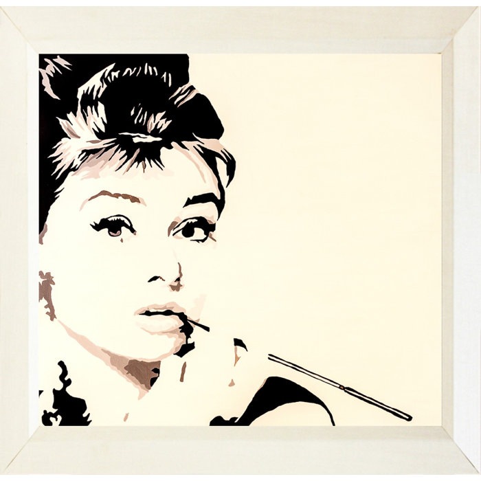 Buy Art For Less Just Smokin Audrey Hepburn - Picture Frame Graphic Art ...