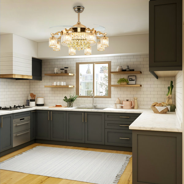 Rosdorf Park Jearold 42'' Modern Ceiling Fan with LED Lights and 8 ...