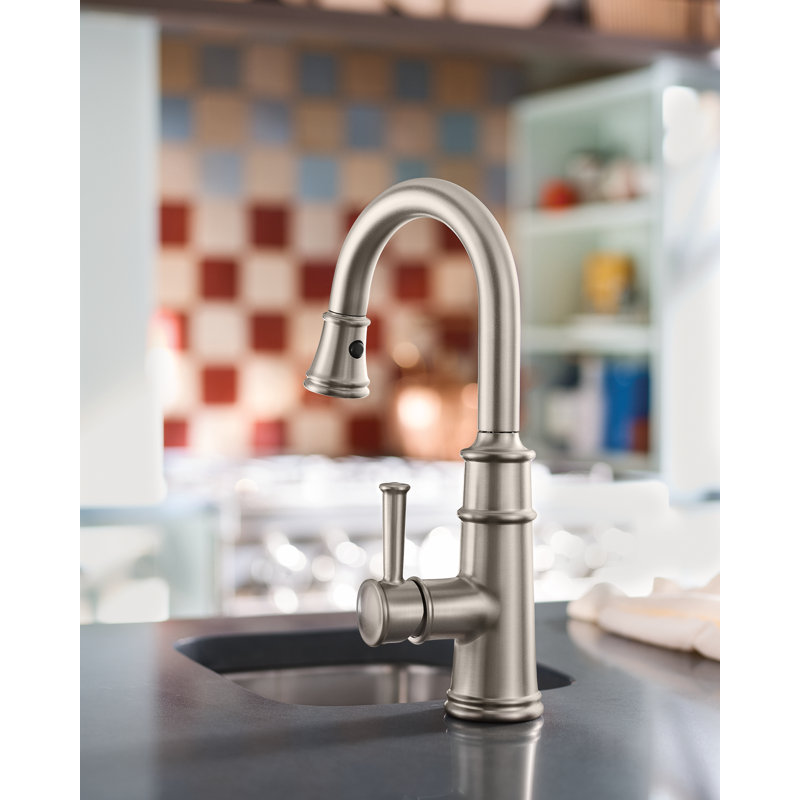Moen Belfield One-Handle High Arc Pulldown Bar Faucet & Reviews | Wayfair