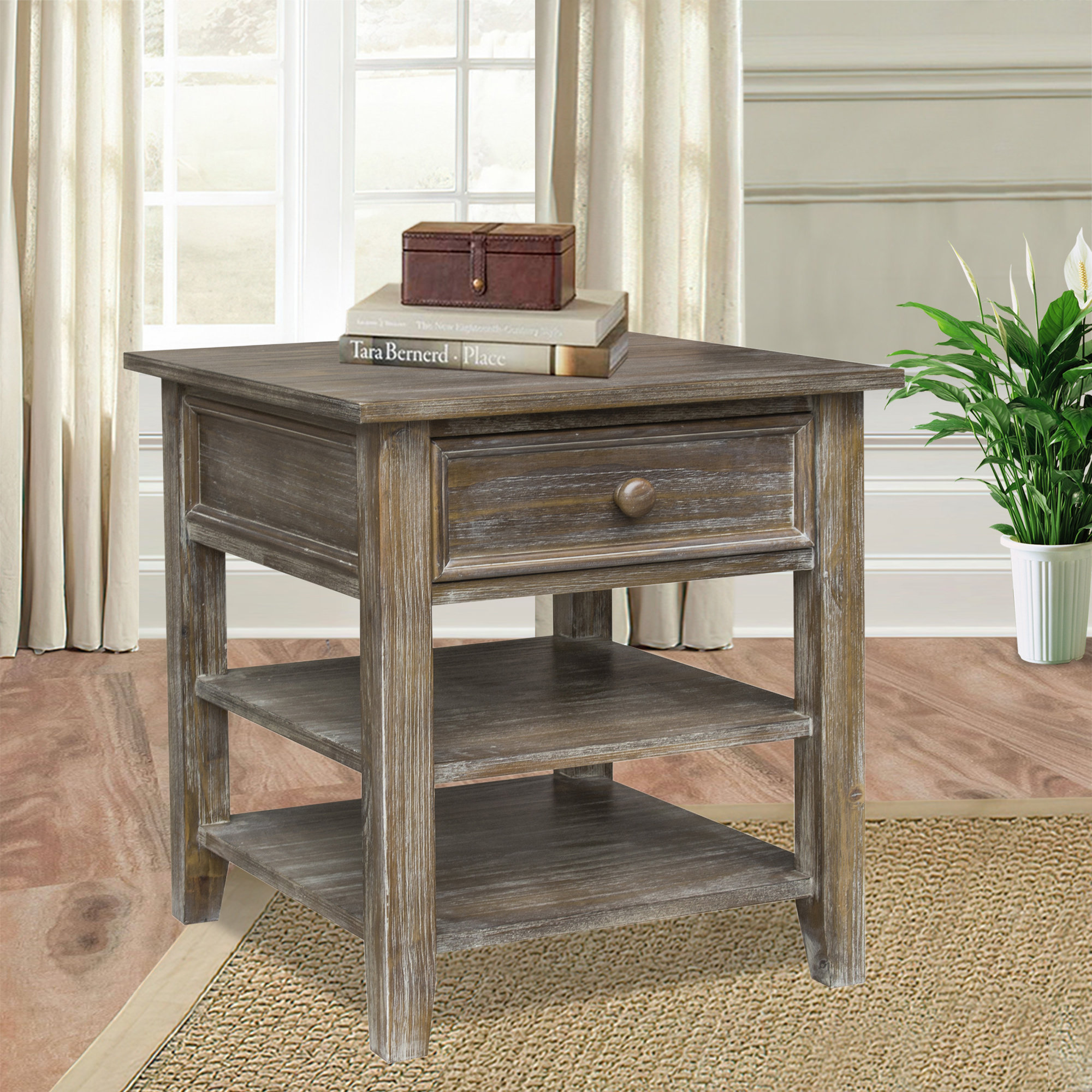 August Grove® Tribeca 24'' Tall End Table with Storage | Wayfair