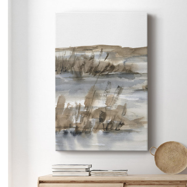 Red Barrel Studio® Blue-Grey Marsh IV Marsh IV - Wrapped Canvas ...