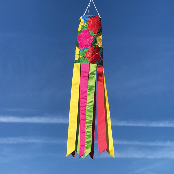 Bay Isle Home Tropical Flowers 40" Windsock | Wayfair
