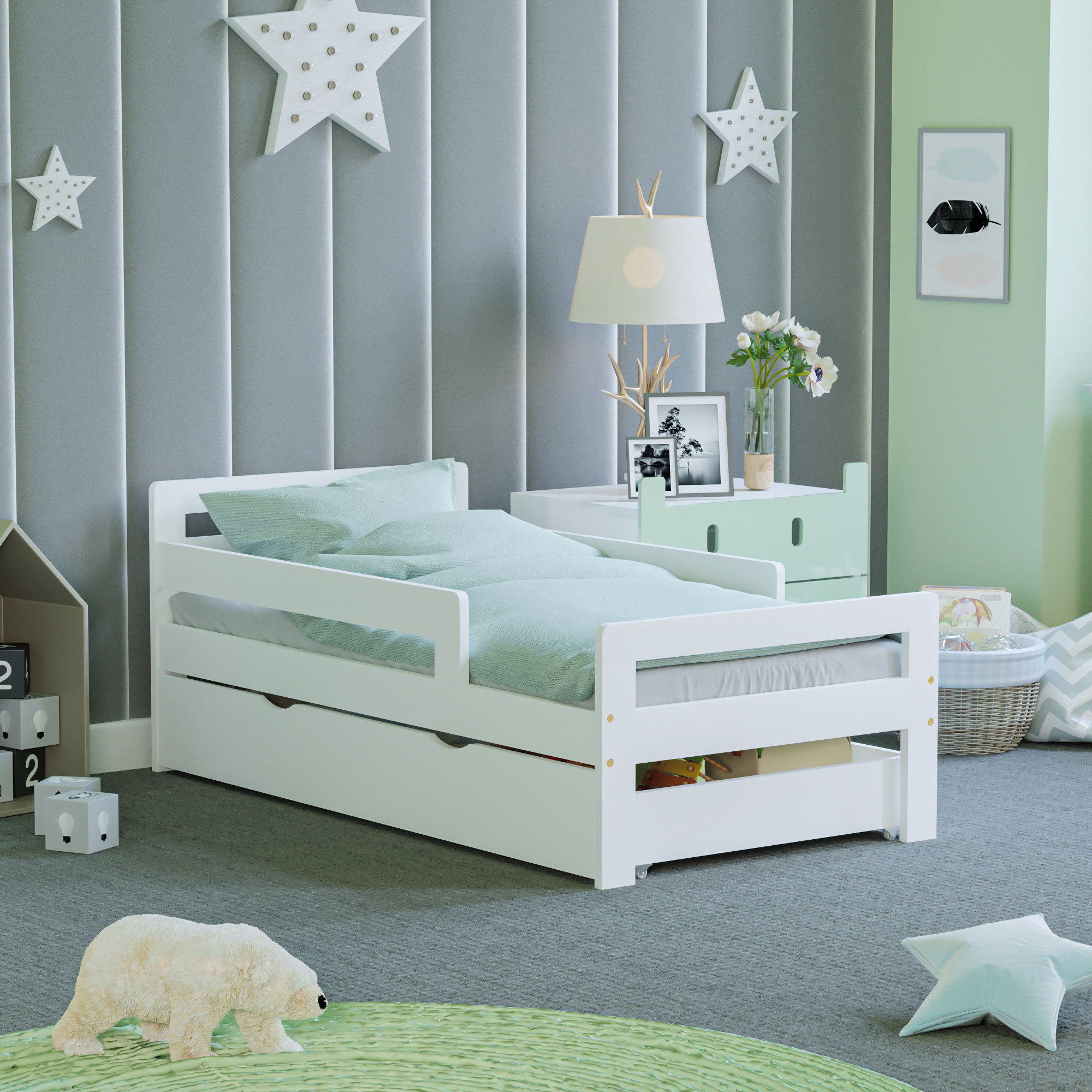 Harriet Bee Katti Small Single (2'6) Kids Bed with Storage & Reviews ...