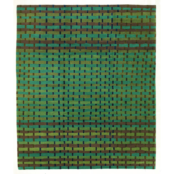 Tufenkian Rag Handmade Hand-Knotted Blue/Green Rug | Wayfair