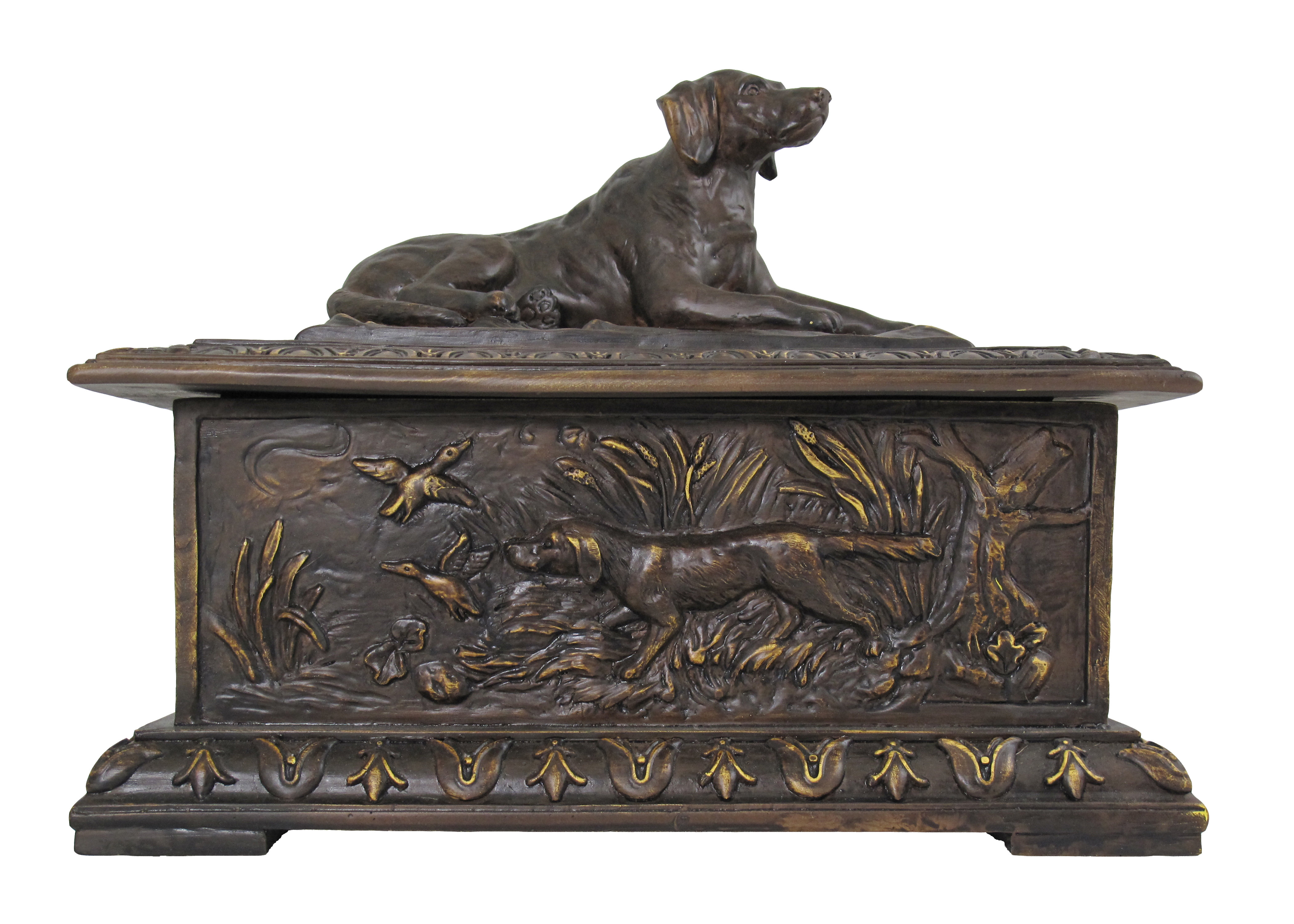 ExpoDecorLLC Decorative Resin Hunting Dog Box | Wayfair