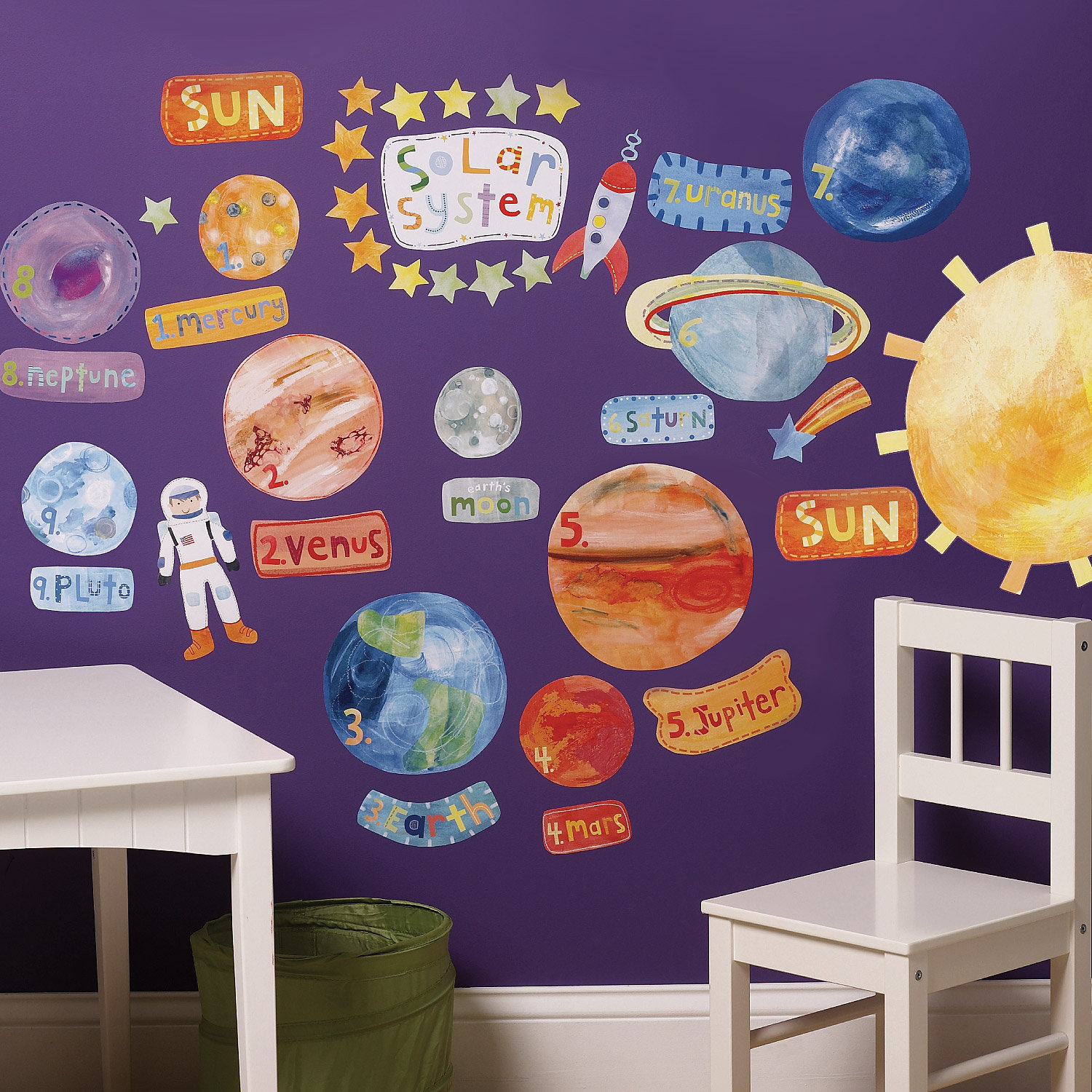 Wallies Solar System Interactive Wall Decal & Reviews | Wayfair