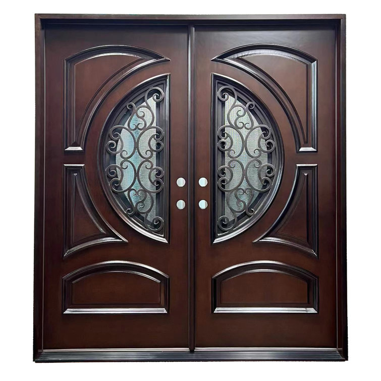 KaMic 72" X 80" High Density Composite Solid Exterior Door, Decorative ...