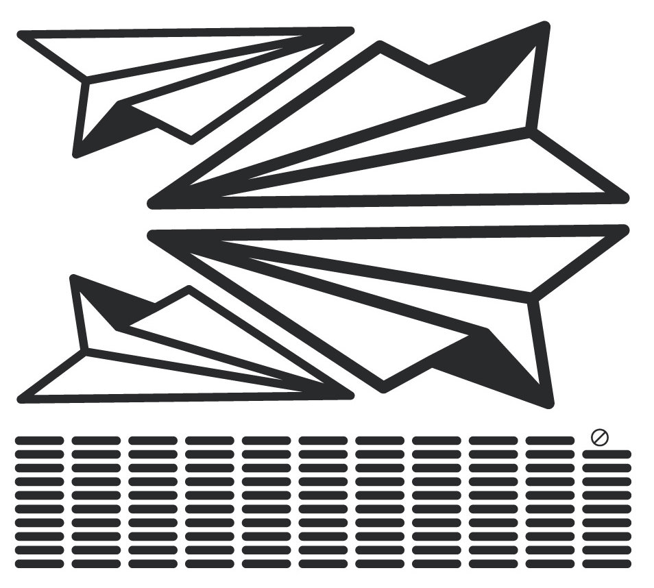 Harriet Bee Paper Airplanes Wall Decal & Reviews | Wayfair