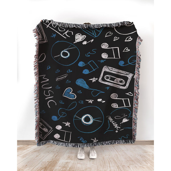 Music-notes-blanket | Wayfair