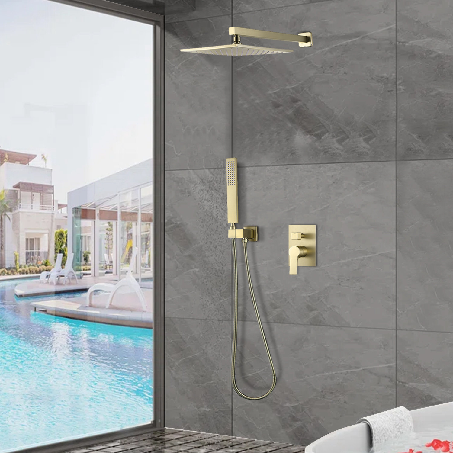 HHK HOME Shower System Wall Mounted | Wayfair