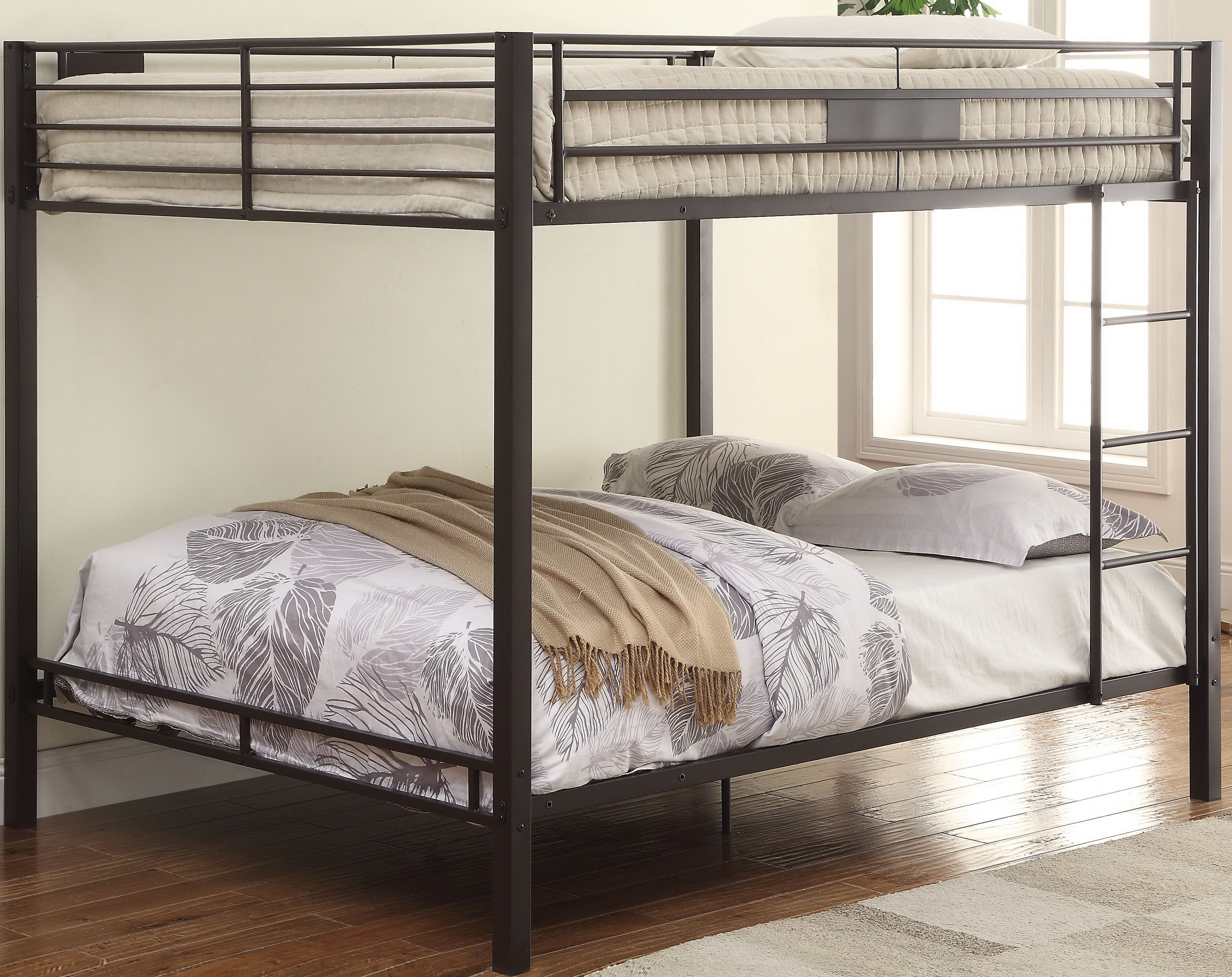 Isabelle & Max™ Hendry Queen Over Queen Metal Standard Bunk Bed by ...