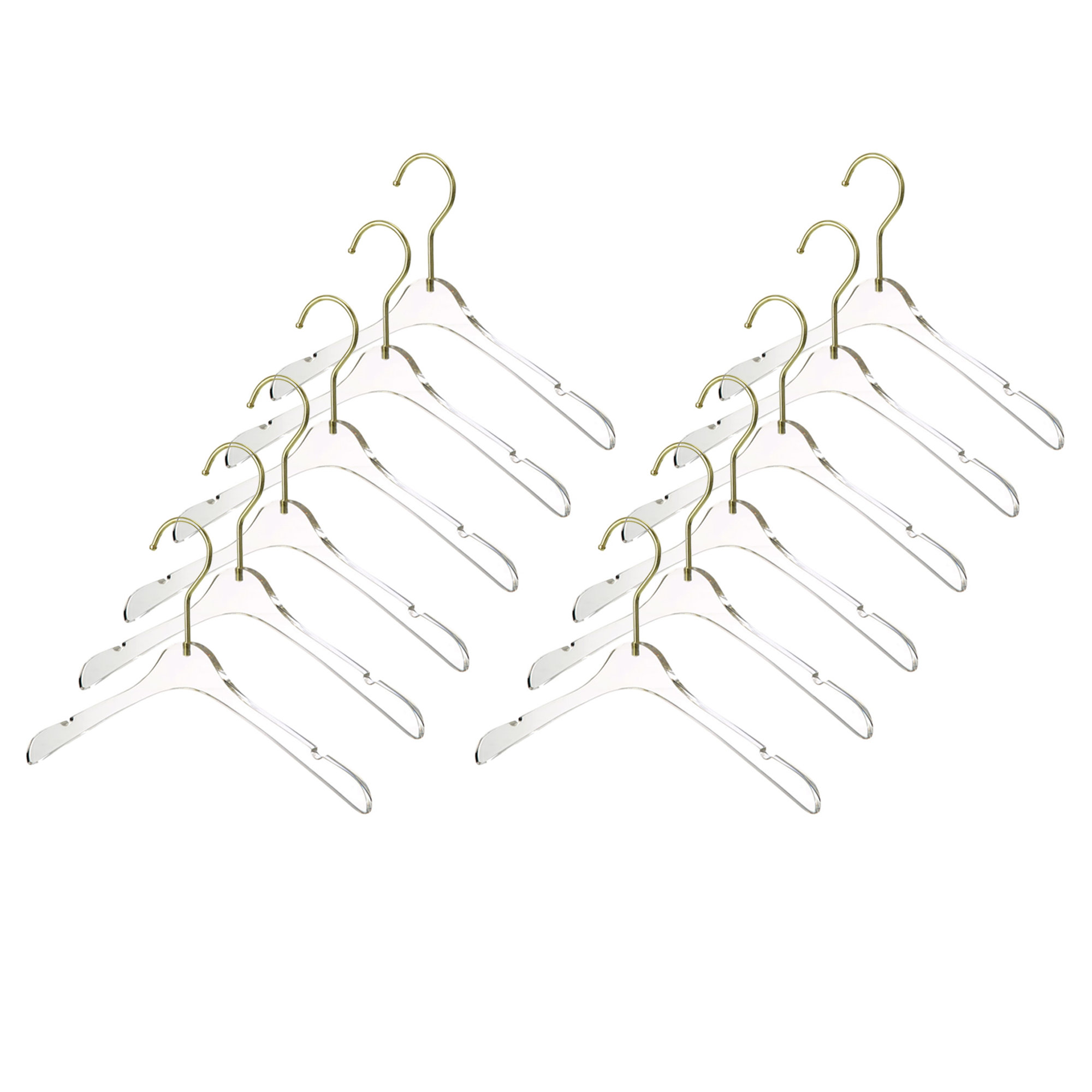 Rebrilliant Quality Acrylic Clear Hangers, Clothes Hangers Organizes ...