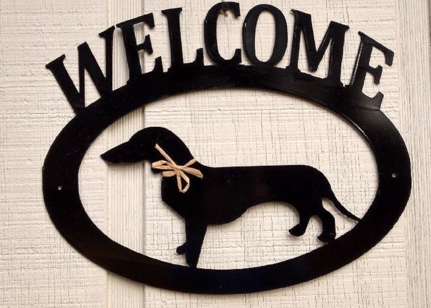 Red Barrel Studio® Dachshund Metal Welcome Sign | Wayfair