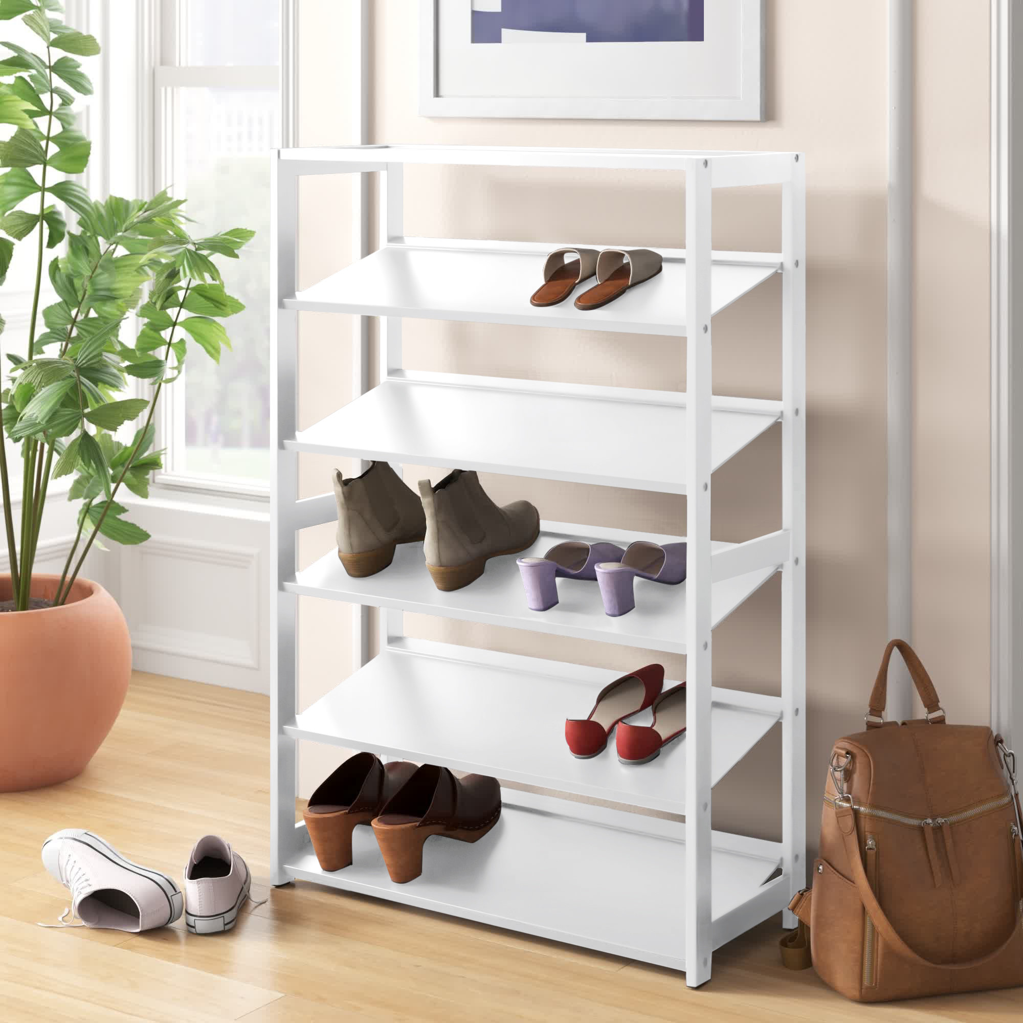 Mercury Row® 24 Pair Shoe Rack & Reviews | Wayfair