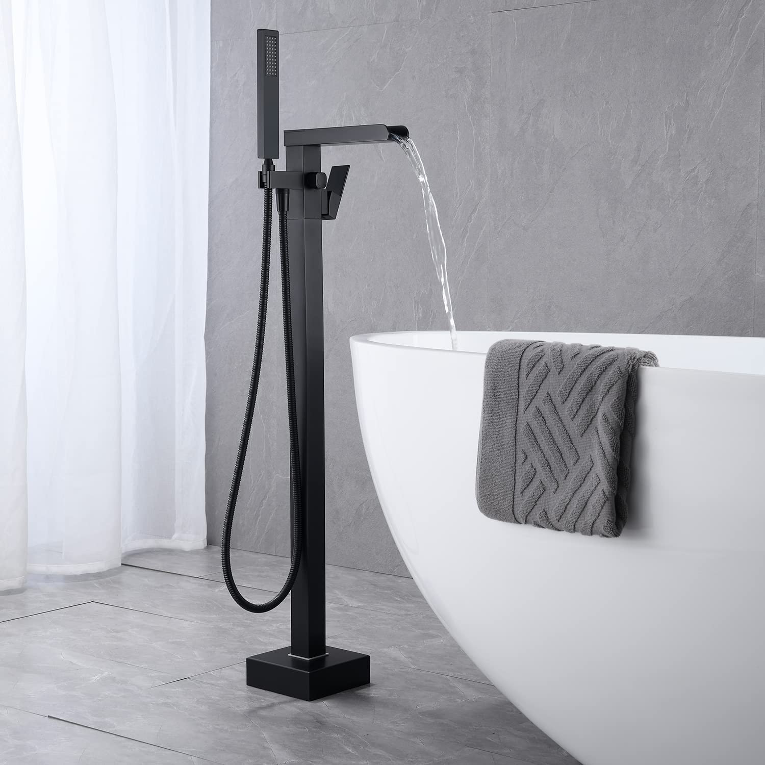 suming Single Handle Floor Mounted Tub Faucet | Wayfair