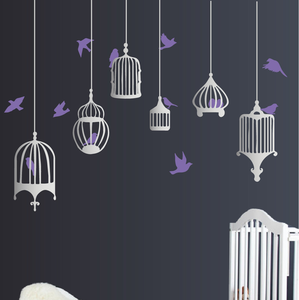 The Decal Guru Bird Cages Galore Wall Decal | Wayfair