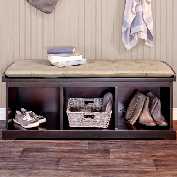 Charlton Home® Uribe Wood Storage Bench & Reviews | Wayfair