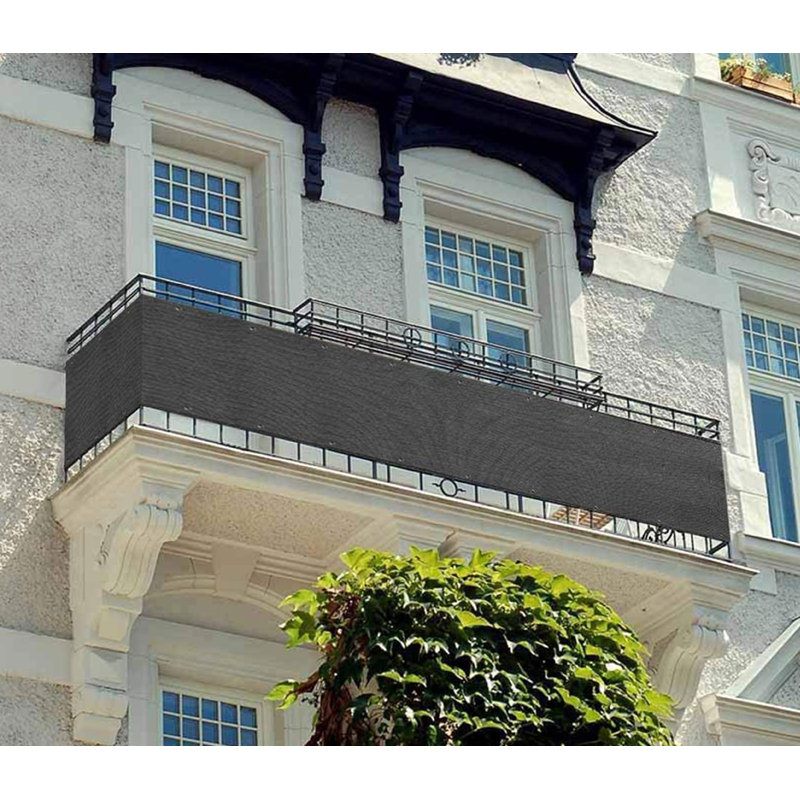 iHcasadécor Privacy Balcony Cover (Black) & Reviews | Wayfair