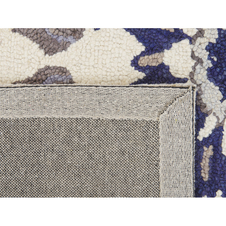 Rosalind Wheeler Alasiah Hand Tufted Wool Beige/Blue Rug | Wayfair.co.uk