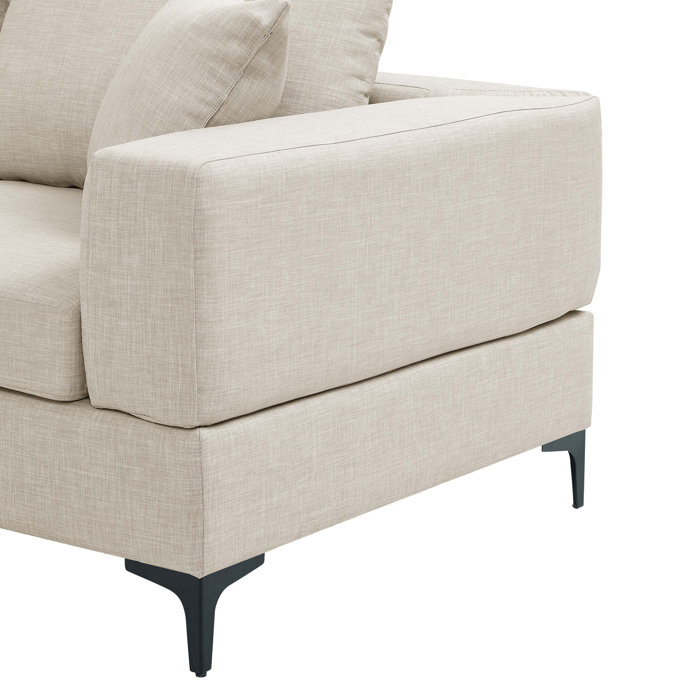 Wade Logan® 6 - Piece Upholstered Sectional & Reviews | Wayfair